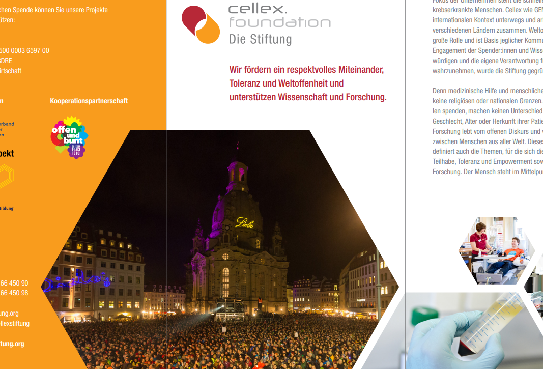 Neues Portfolio der Cellex Stiftung — Deutsch